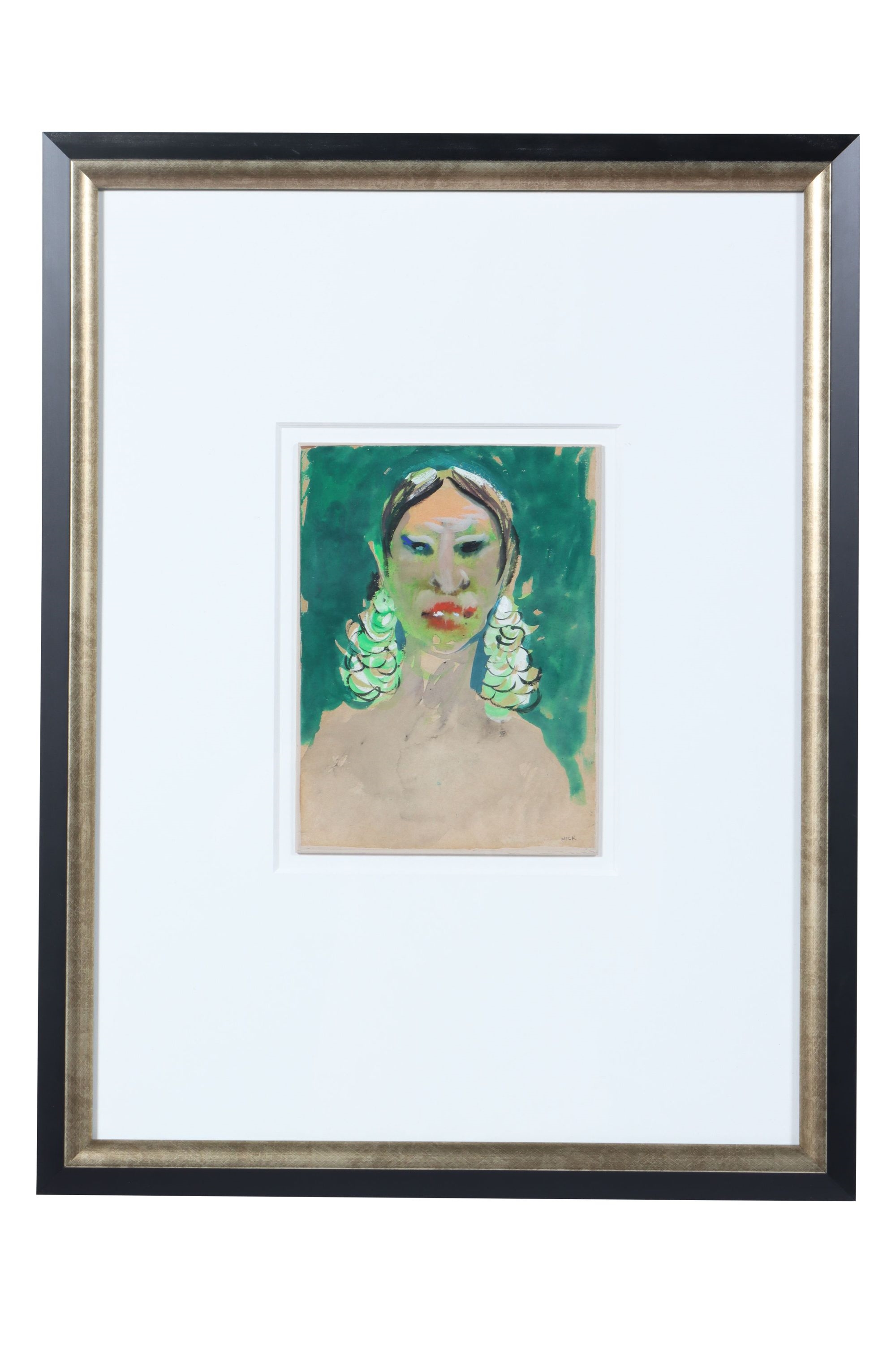 Jacqueline Hick | Green Portrait | MutualArt