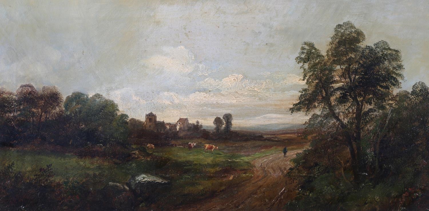 William McEvoy | Traveller on a country road with cows grazing and ...