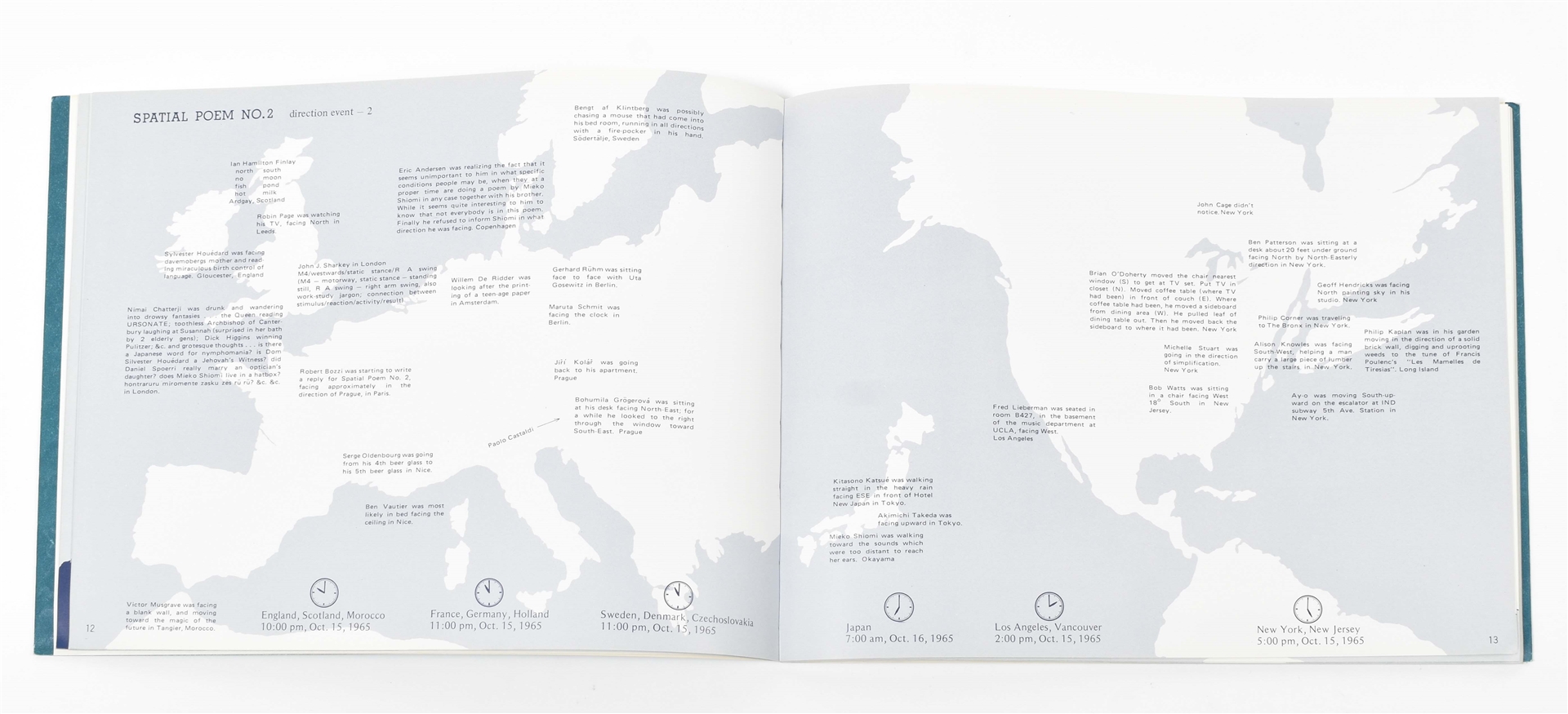 Mieko Shiomi | Mieko Shiomi, rare set of the Spatial Poem artists' book ...