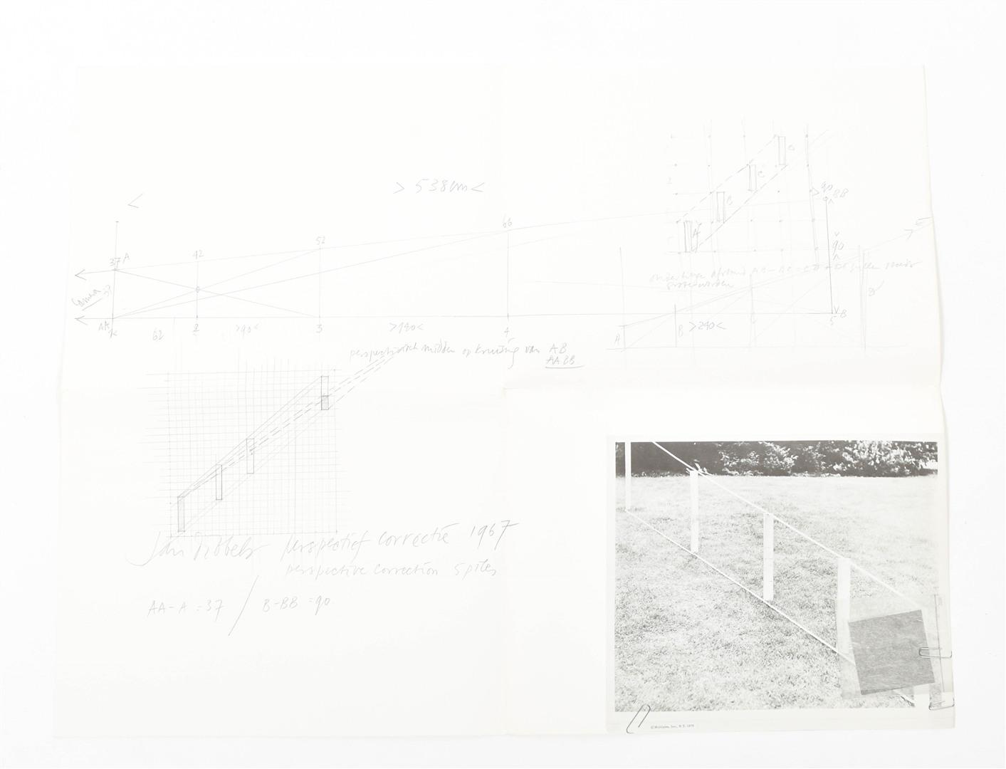 Jan Dibbets | Jan Dibbets, Perspectief correctie (1970) | MutualArt