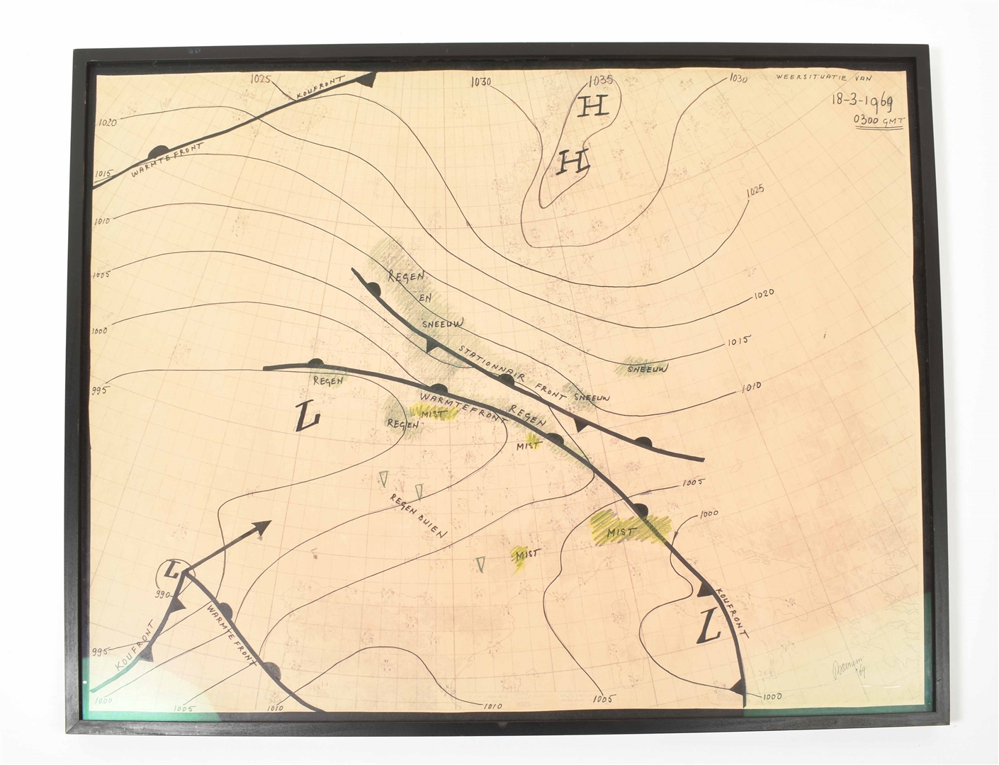 Marinus Boezem | Marinus Boezem, Weather drawing, 1969 (1969) | MutualArt