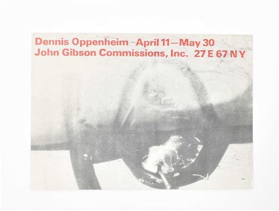 Dennis Oppenheim | Dennis Oppenheim, invitation cards 1969 - 1978 ...