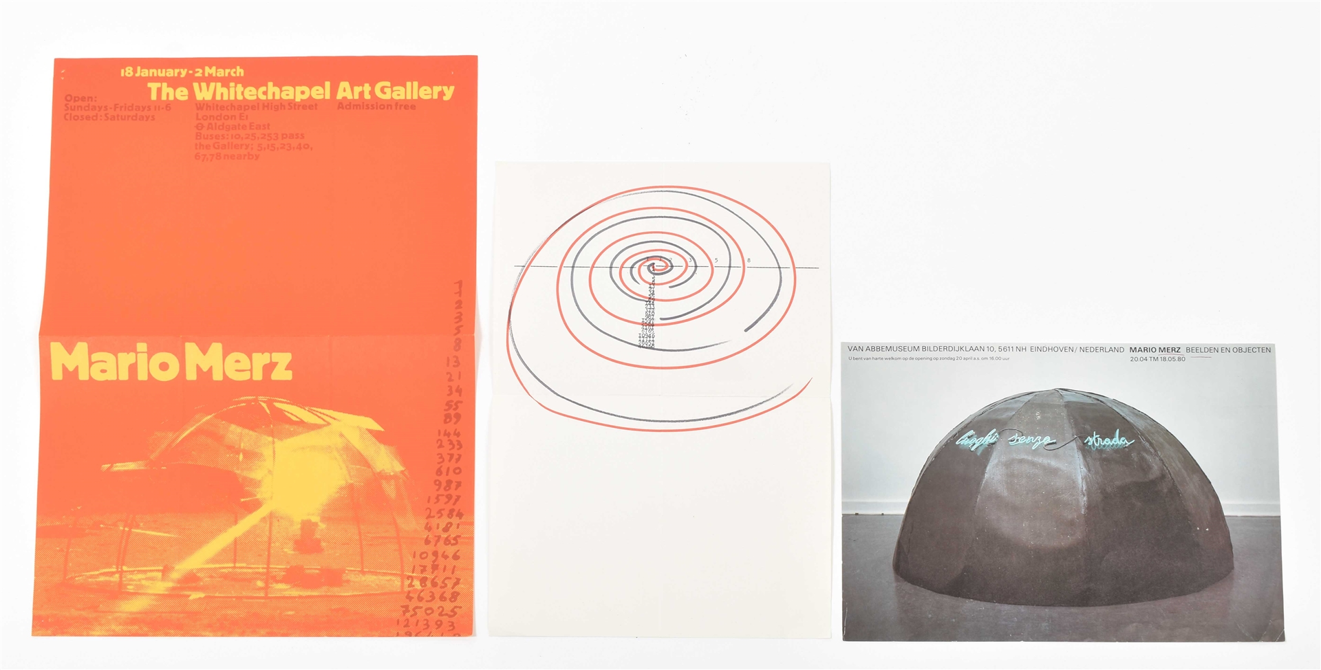 Mario Merz | Mario Merz exhibition announcements 1976 -1980 (1976 ...