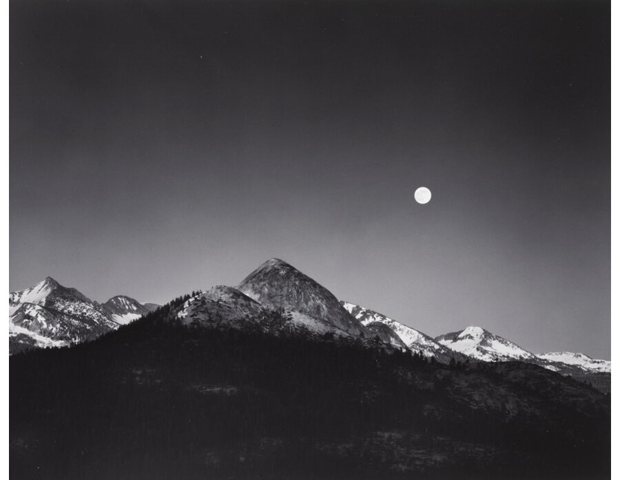 Ansel Adams | Moonrise from Glacier Point, Yosemite National Park ...