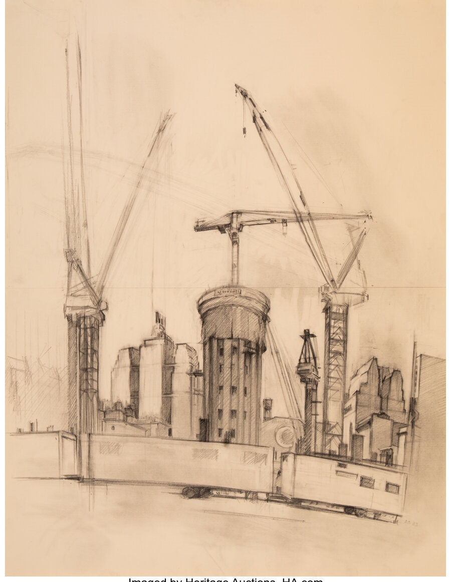Rackstraw Downes | Behind the Store at Prospect (1979 - 1980) | MutualArt