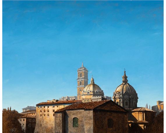 Al Proom | View of Rome II (Study) (1990) | MutualArt
