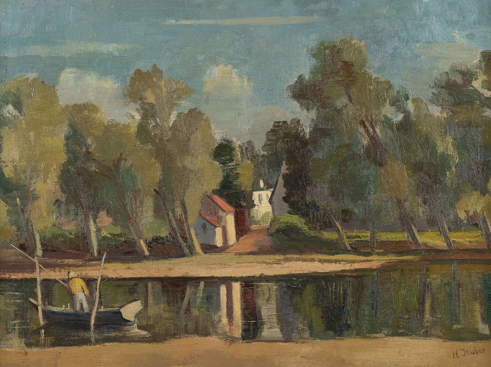 Hermann Teuber | RIVER LANDSCAPE | MutualArt