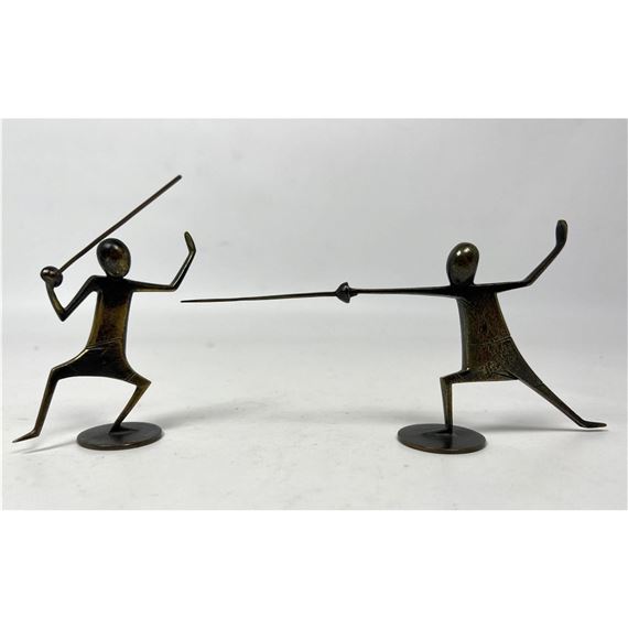 Karl Hagenauer | Rare Carl Hagenauer Fencers Austrian bronze Sculptures ...