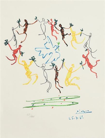 Pablo Picasso | Dancers Around the Dove of Peace | MutualArt