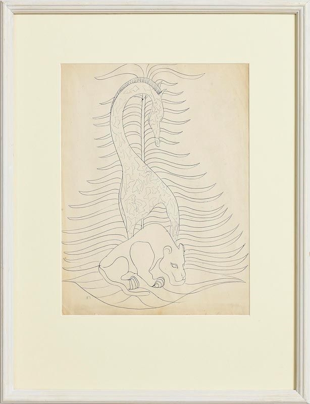 Anne Yeats | Design for a Mural in Unicorn Restaurant (c.1940s) | MutualArt
