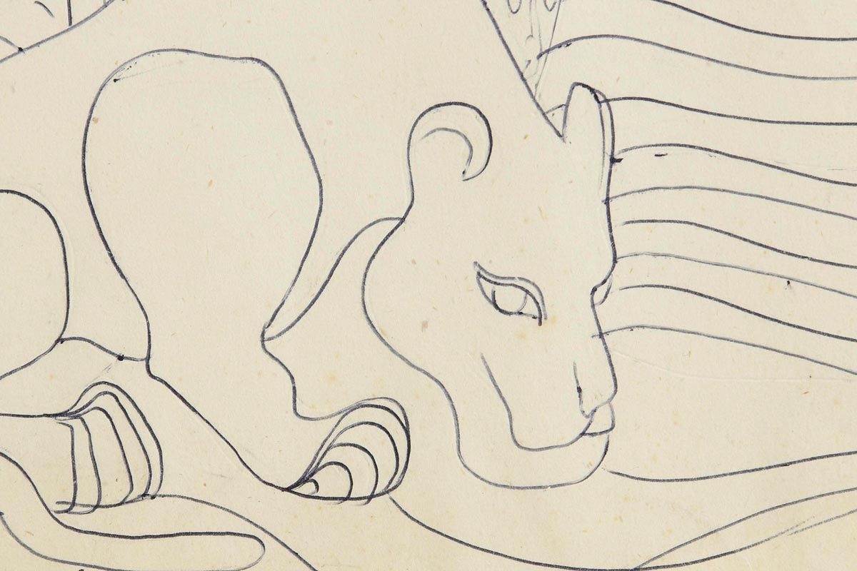 Anne Yeats | Design for a Mural in Unicorn Restaurant (c.1940s) | MutualArt