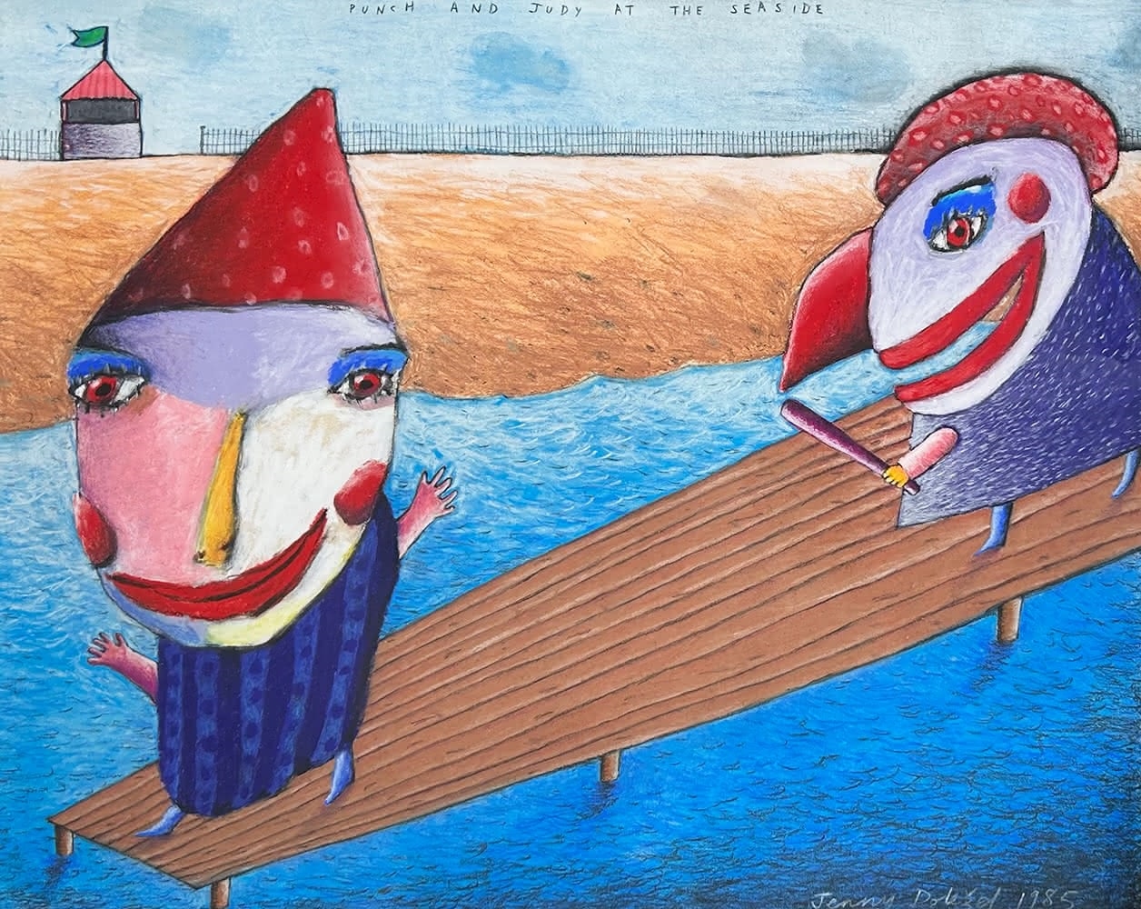 Jenny Dolezel | Punch and Judy at the Seaside (1985) | MutualArt