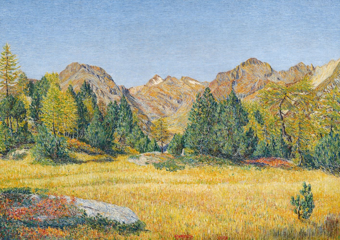 Gottardo Segantini | SEELANDSCHAFT, 1917 LANDSCAPE WITH LAKE, 1917 ...
