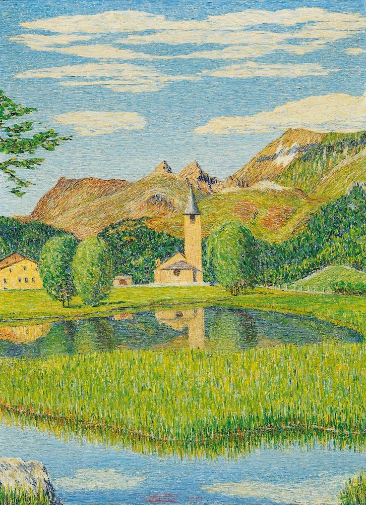 Gottardo Segantini | SEELANDSCHAFT, 1917 LANDSCAPE WITH LAKE, 1917 ...
