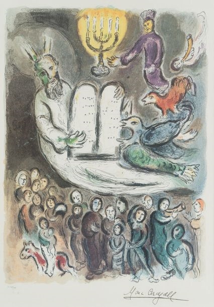 Marc Chagall | Moses and the Tables of the Law Lithograph after a work ...