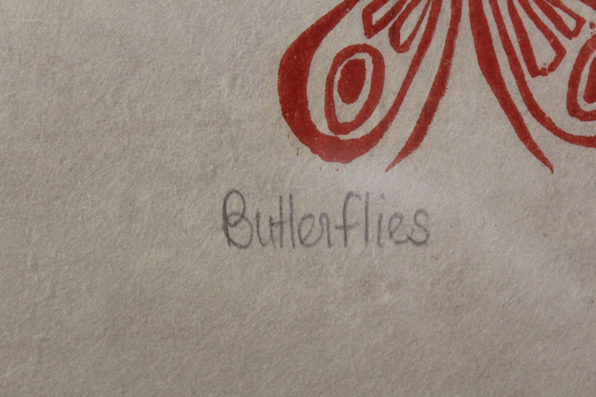 Sabra Johnson | Butterflies Woodblock Print | MutualArt