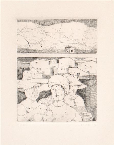 Karl Plattner | PAESAGGIO CON PERSONAGGI, 1976 | MutualArt