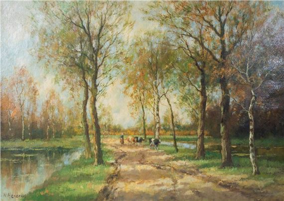 Willem Hendriks | The sunlit road | MutualArt