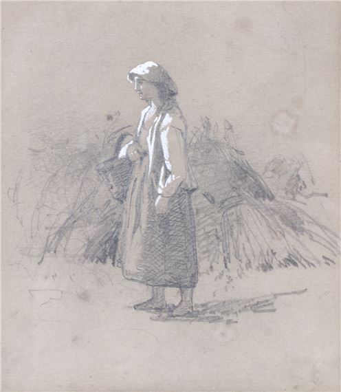 James Jackson Curnock | The Young Gleaner (Circa 1860) | MutualArt