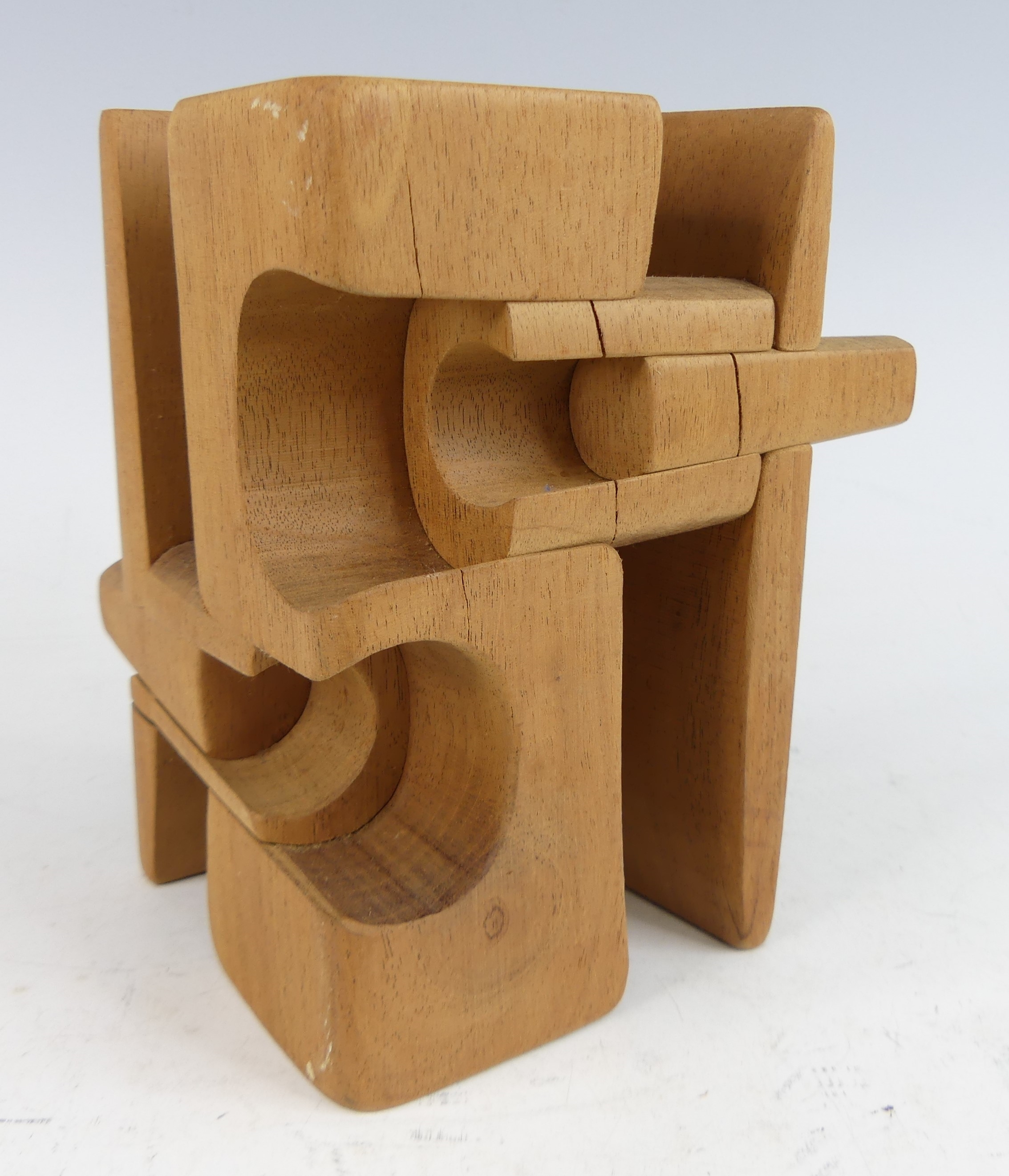 Brian Willsher | - an interlocking opposing abstract wood sculpture ...