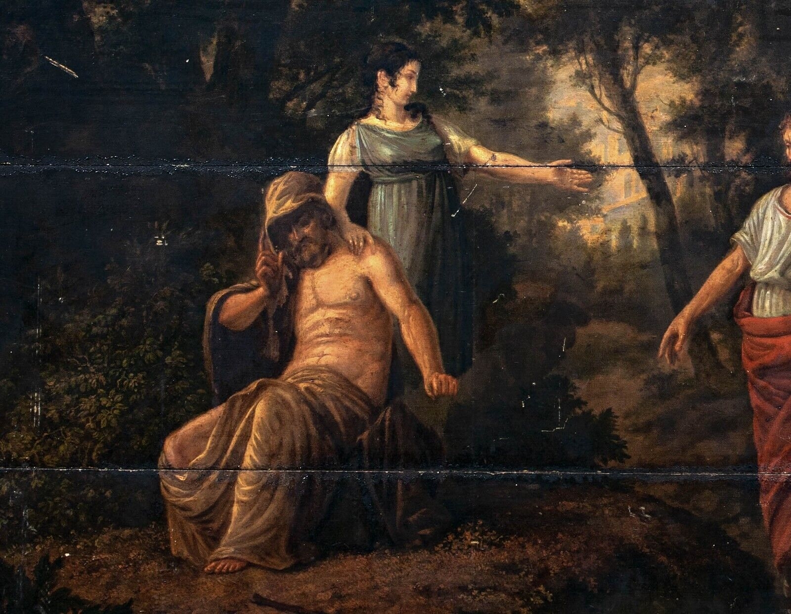 Old Masters School 18th Century | THE DEATH OF OEDIPUS ANTIGONE ...