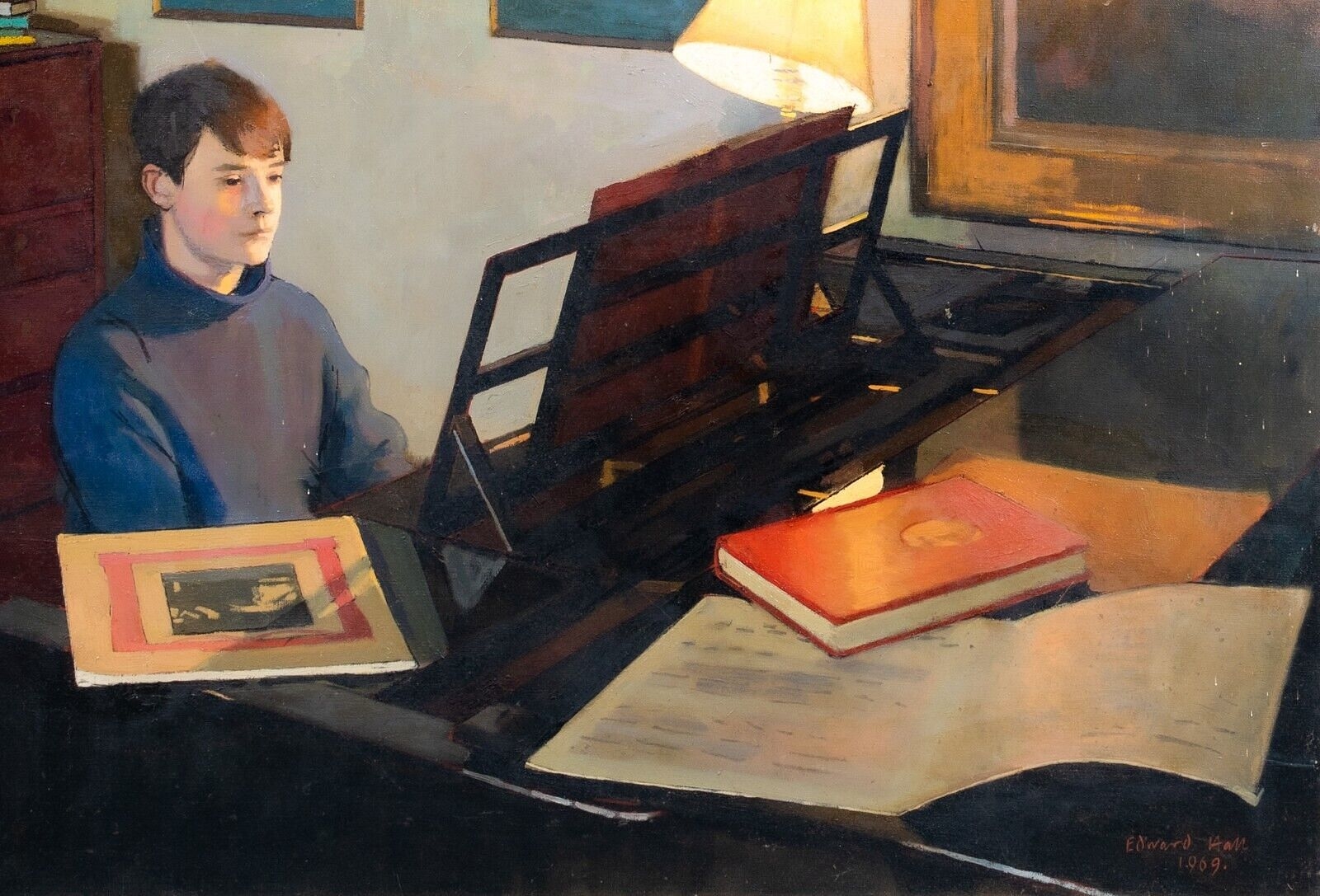 Edward Hall | MATTHEW AT THE PIANO (20th Century) | MutualArt