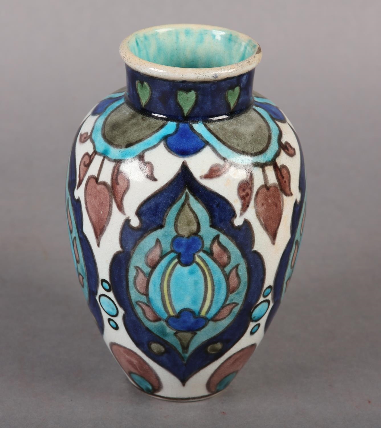 Leonard King | A BURMANTOFT FAIENCE ANGLO PERSIAN VASE BY LEONARD KING ...