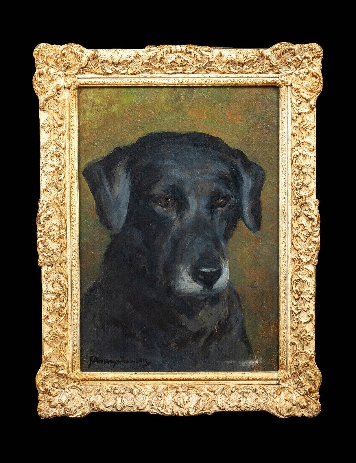 John Murray Thomson | BLACK LABRADOR DOG PORTRAIT (19th Century ...