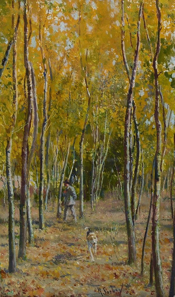 Raffaello Sorbi | Trees and figure | MutualArt