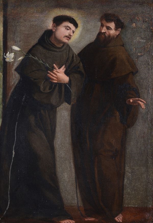 Spanish School, 17th Century | Saint Anthony and monk | MutualArt
