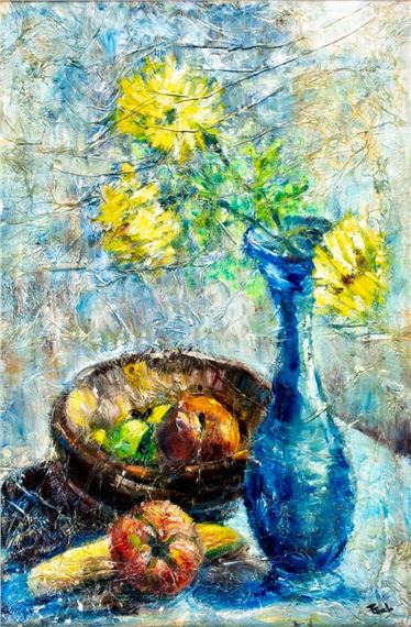 Thelma Thal | Still Life with Blue Vase | MutualArt