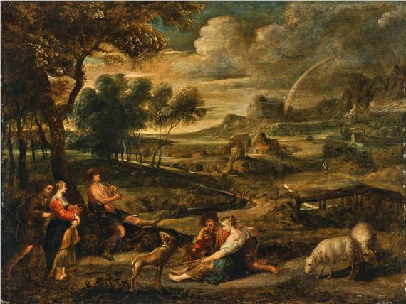 Peter Paul Rubens | A pastoral landscape with a rainbow | MutualArt