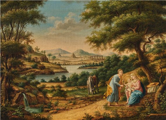 Caspar Schneider | Landscape with the rest of the Holy Family on the ...