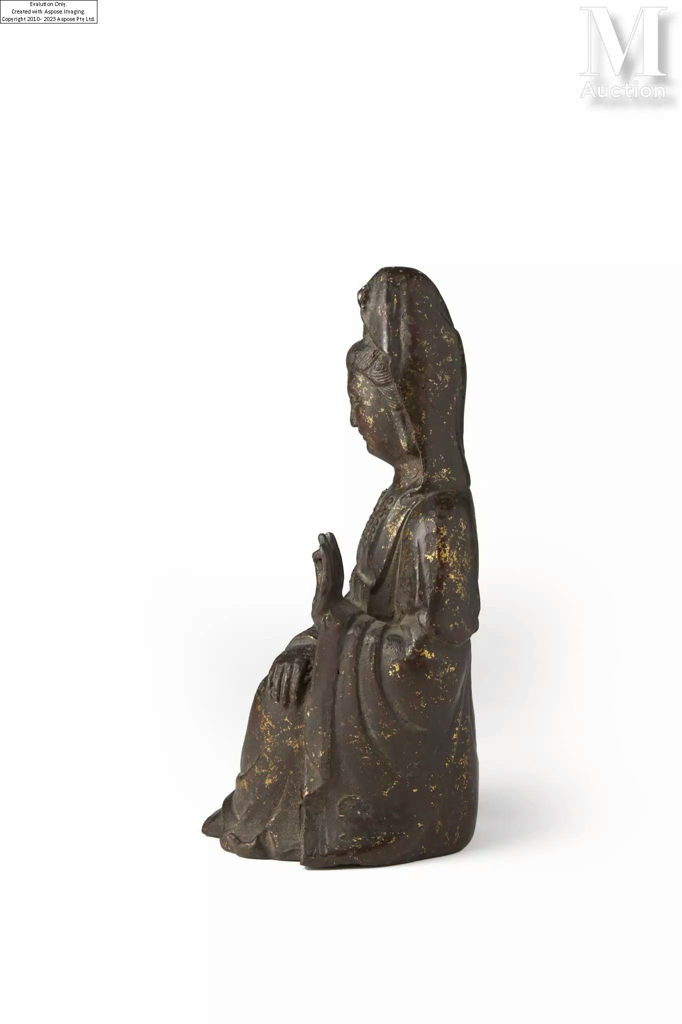 Chinese School, 19th Century | Statuette en bronze laqué et doré ...
