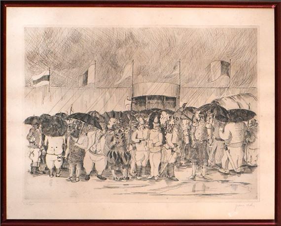 Jean Dols | Sous la pluie. | MutualArt