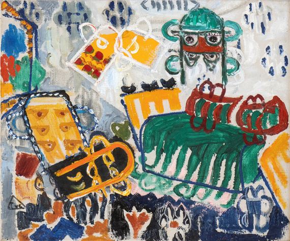 Ion Tuculescu | Rustic interior of the totemic period, 1961 (1961 ...
