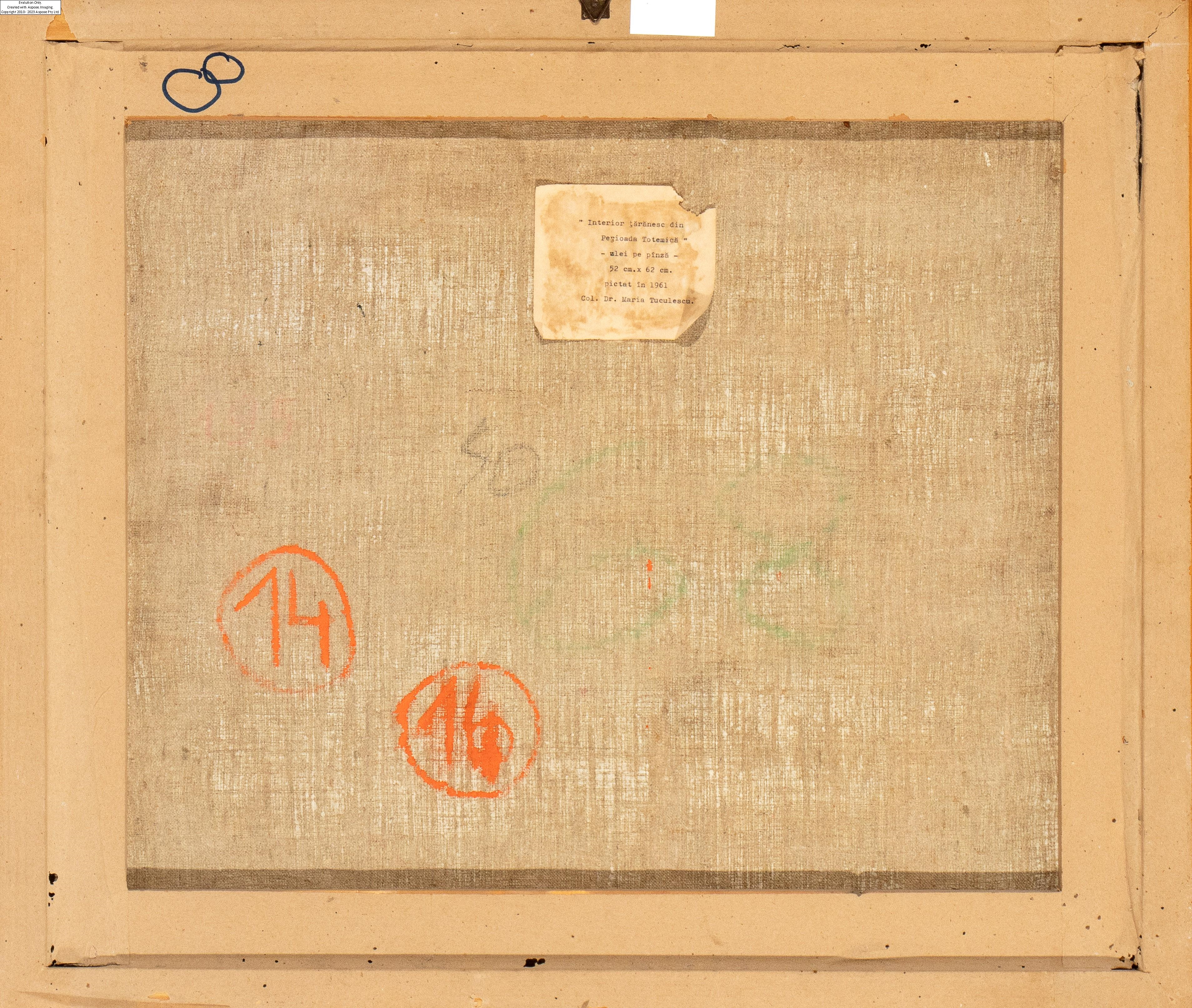 Ion Tuculescu | Rustic interior of the totemic period, 1961 (1961 ...