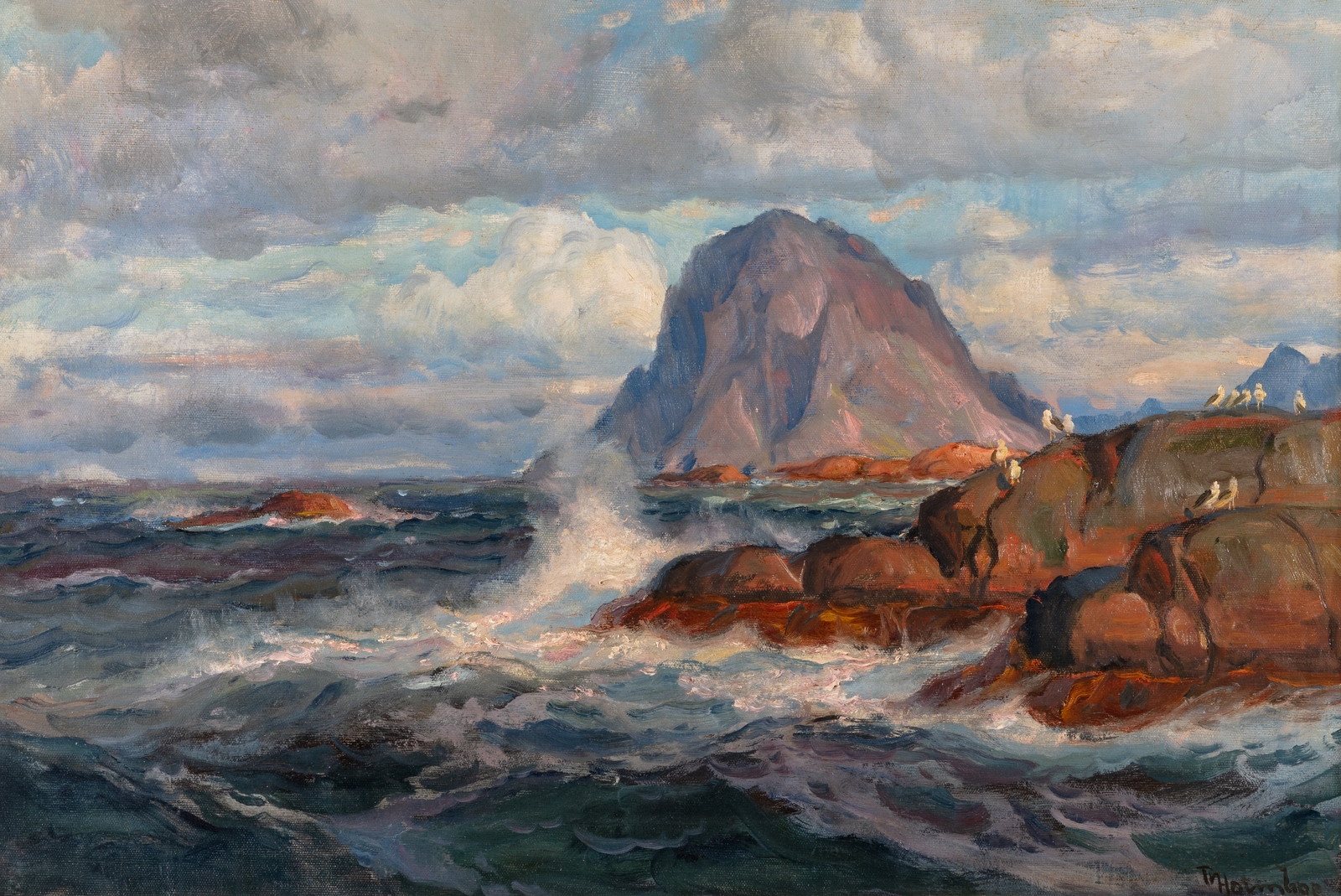 Thorolf Holmboe | Måker ved kysten | MutualArt