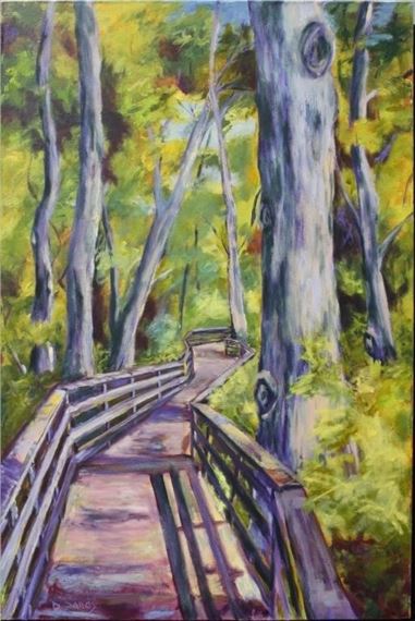 Donna Sands | Footbridge in the Trees | MutualArt