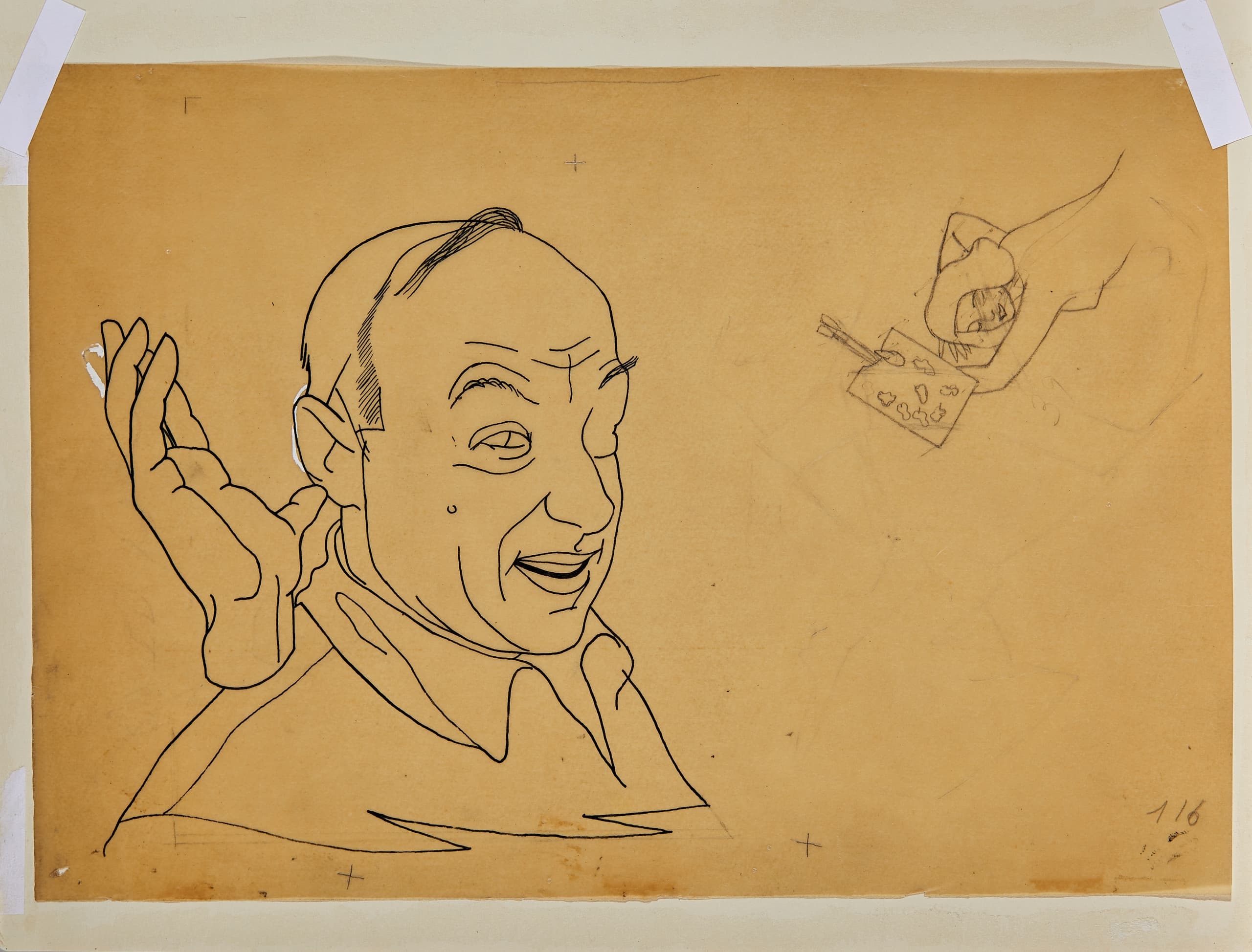 Yuri Pavlovitch Annenkov | Set of four self-portraits for the cartoon ...