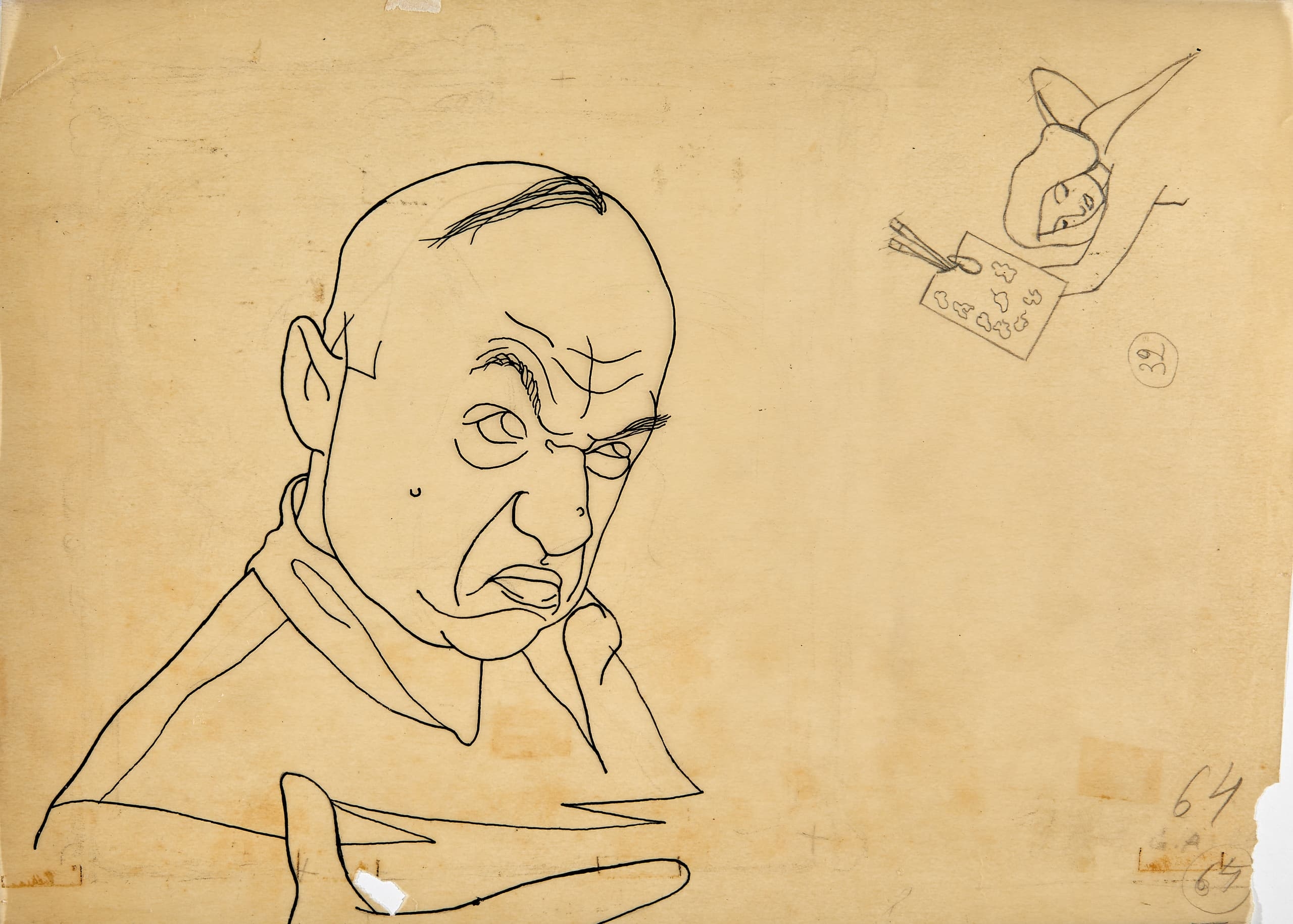 Yuri Pavlovitch Annenkov | Set of four self-portraits for the cartoon ...