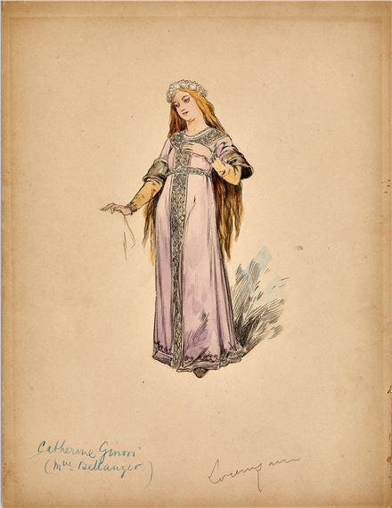 Alphonse Mucha | Costume design of Catherine Ginori for ‘Lorenzaccio’by ...