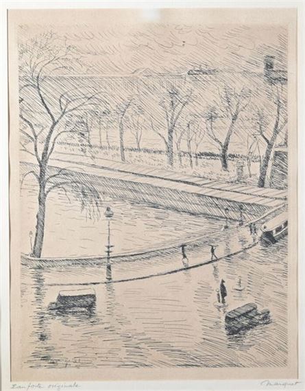 Albert Marquet | La Seine au Vert Galant Eau-forte en noir sur papier ...