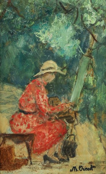 Marthe Orant | L'artiste peintre au jardin | MutualArt