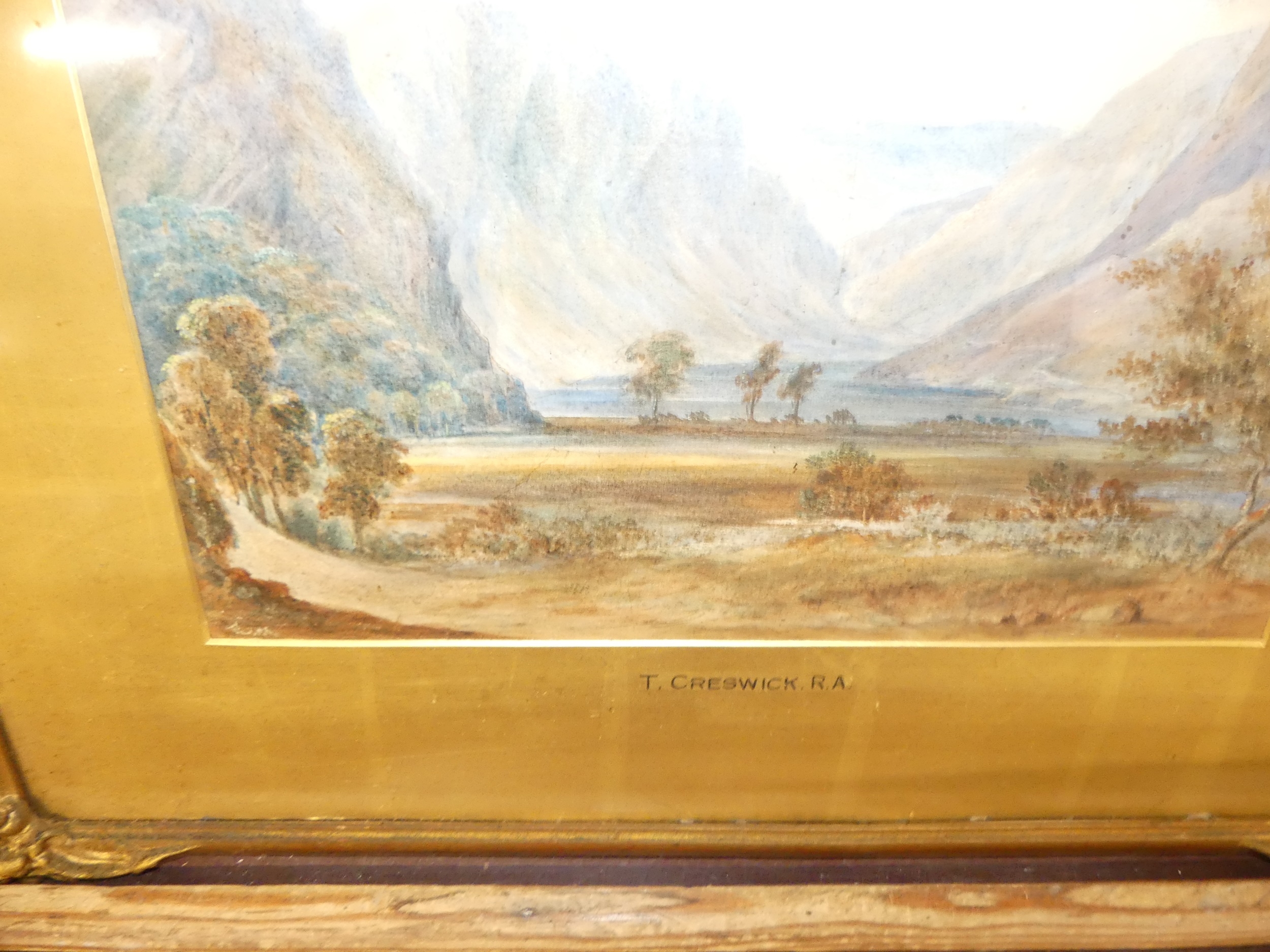 Thomas Creswick | A mountain loch scene | MutualArt