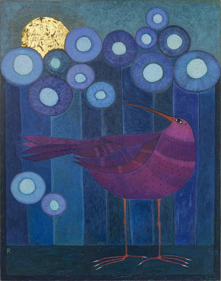 Beate Rose | Blau Blumen Vogel Variation II (1968) | MutualArt