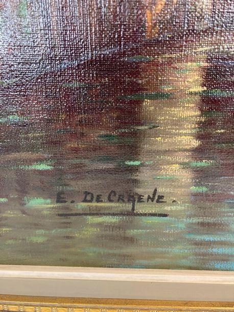 Emile Decraene | View of a village. Oil on canvas | MutualArt