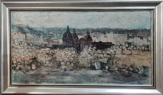 William Apap | Village, Church and Dwellings | MutualArt
