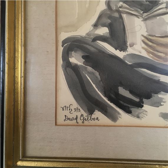 David Gilboa | RABBI WITH BOOK (Circa 1965) | MutualArt