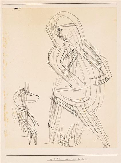 Paul Klee | Vom Tier begleitet (1926) | MutualArt